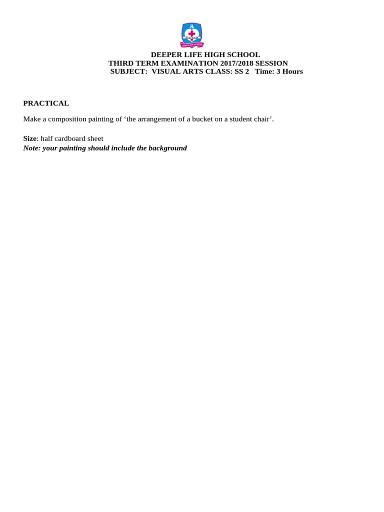 Ss 2 Visual Art Practical | PDF
