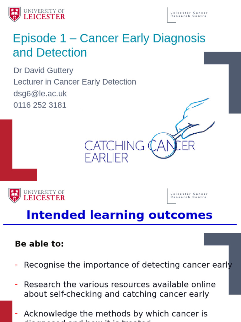 Cancer Early Detection | PDF | Biomarker | Cancer