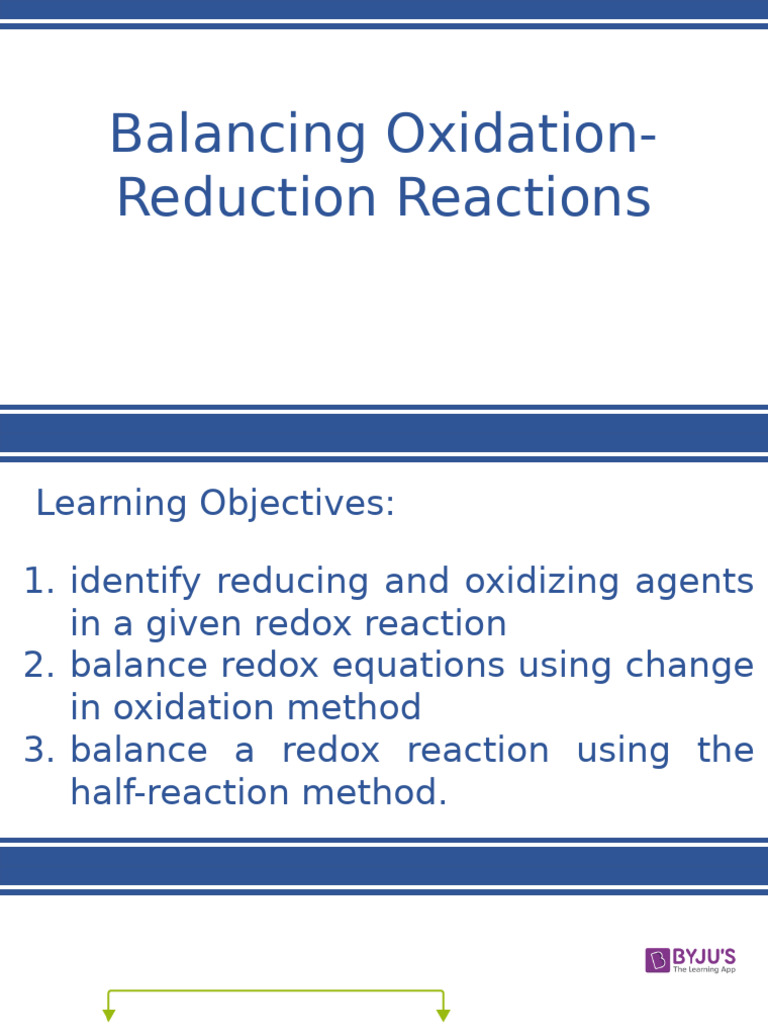 Balancing Redox Reactions | PDF | Redox | Chemical Reactions