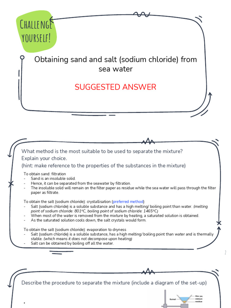Separation Techniques - Separation of Sand, Salt and Water From ...