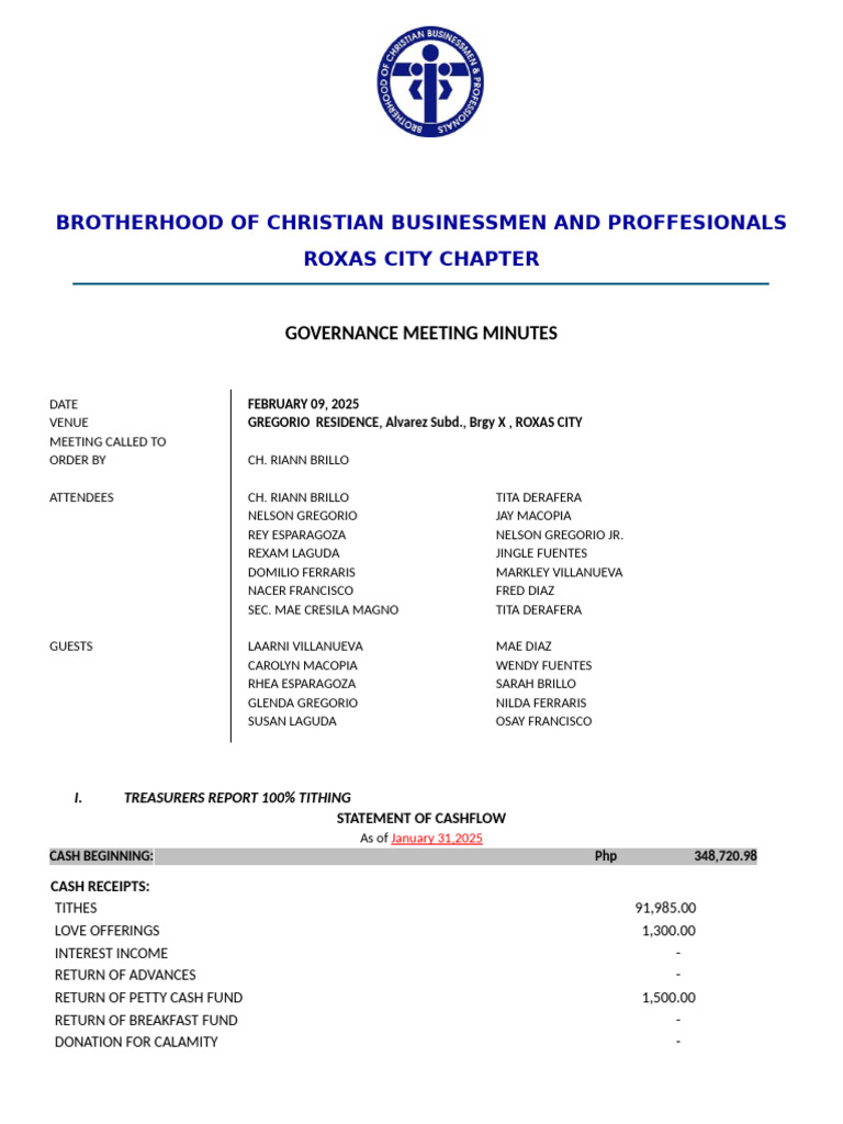 Final-February BCBP - Secretary - Report | PDF