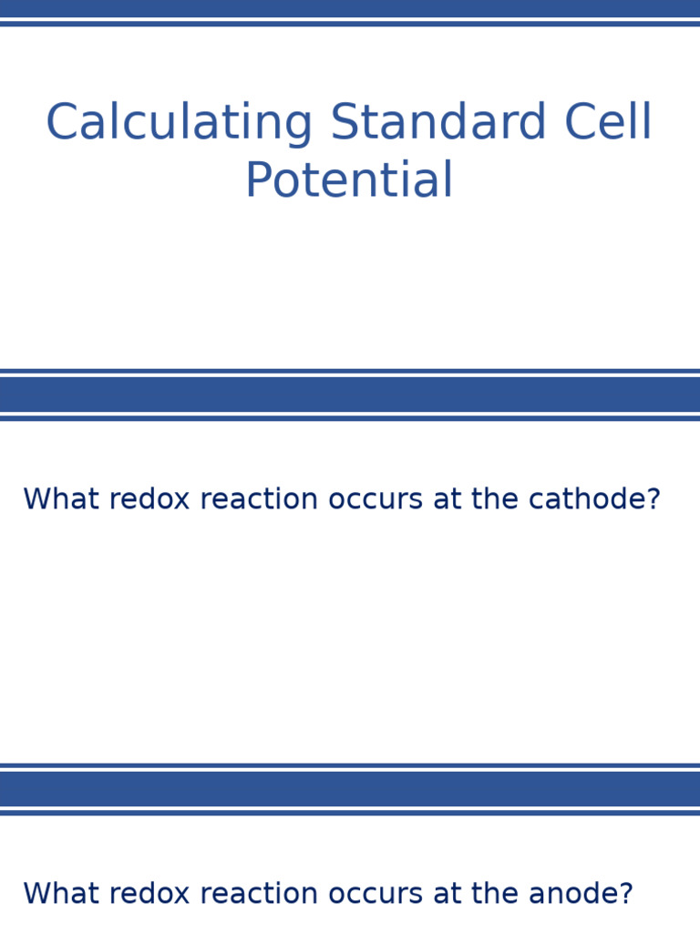 Calculate Standard Cell Potential Pdf