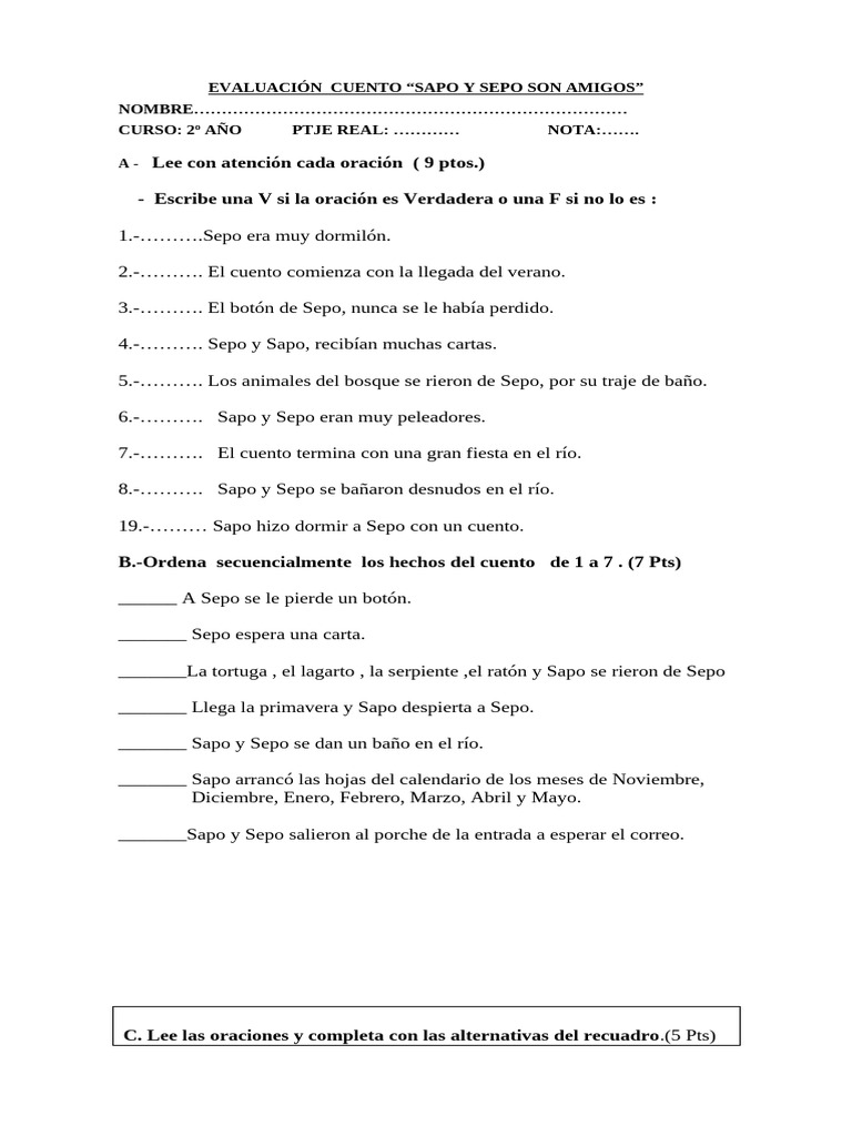 Sapo y Sepo Son Amigos C | PDF