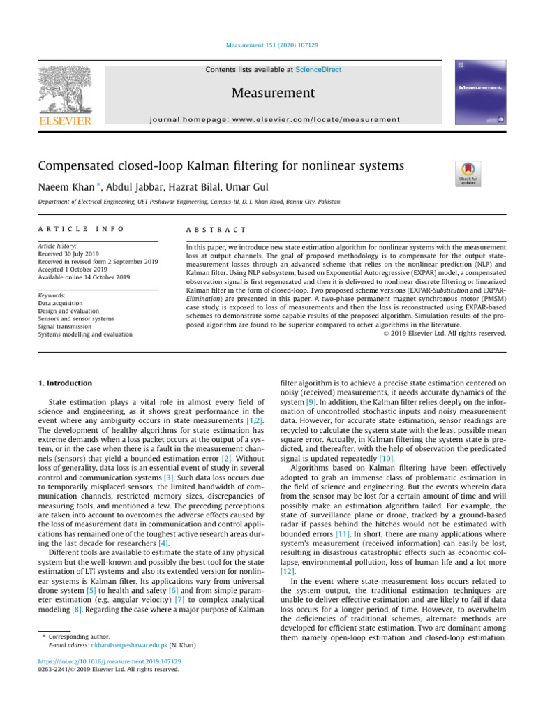 Nonlinear Kalman Filtering Techniques | PDF | Kalman Filter | Prediction