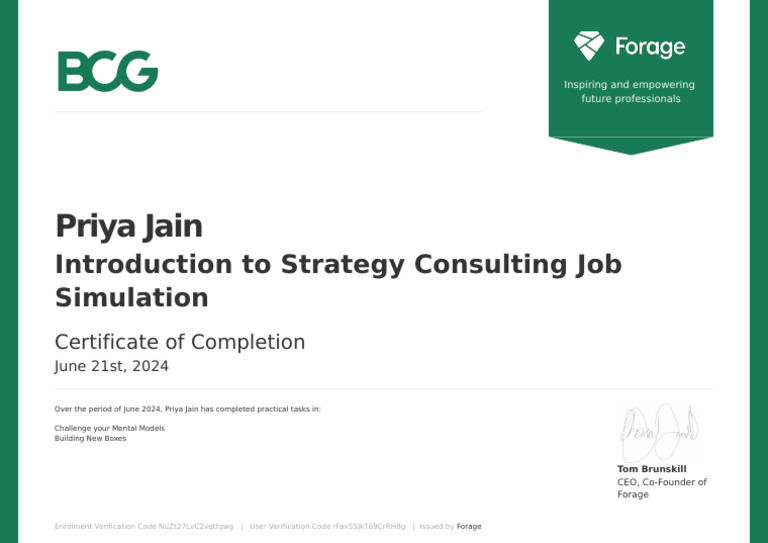 BCG Certificate | PDF