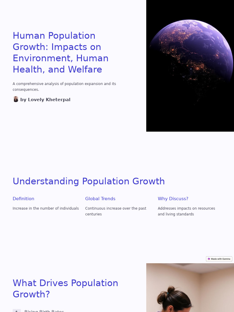 Population Growth: Environmental and Health Impacts | PDF