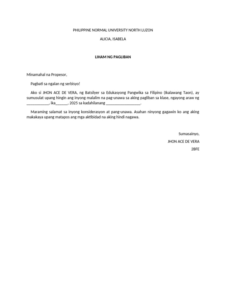 Liham NG Pagliban | PDF