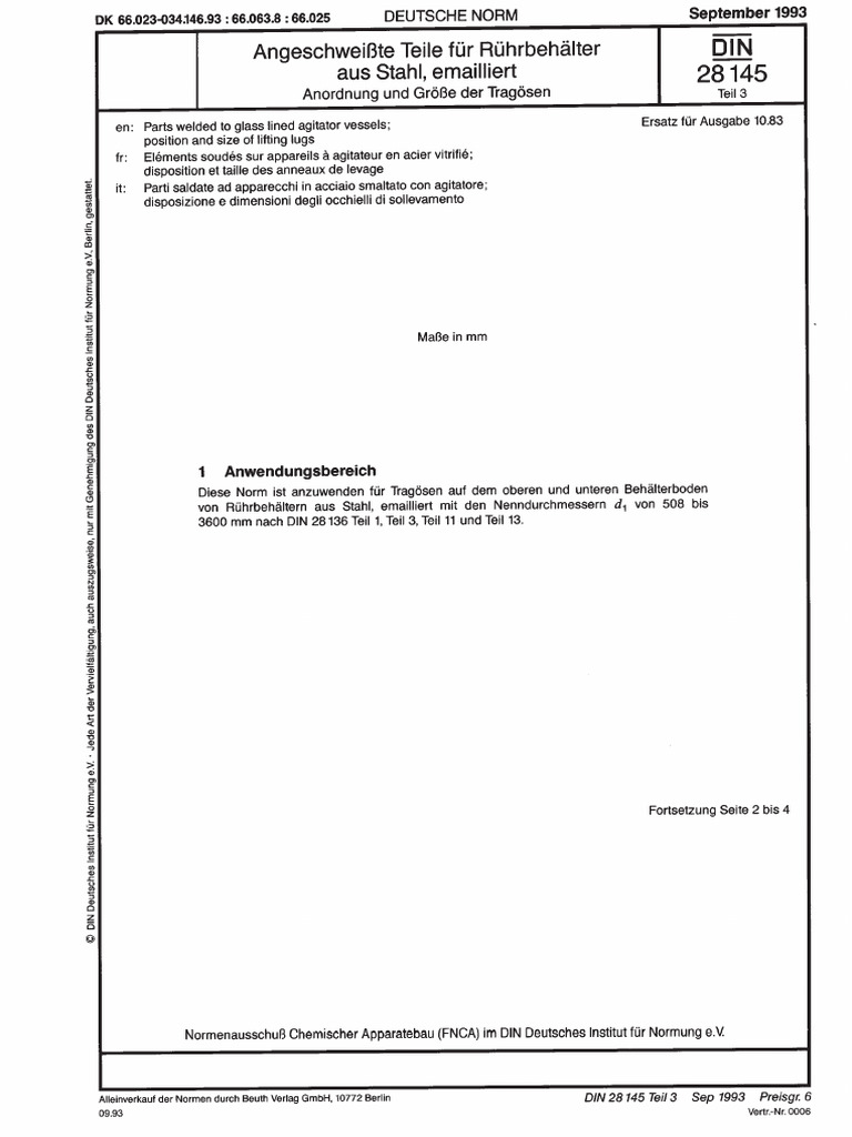 Din 28145-3 1993-09 | PDF