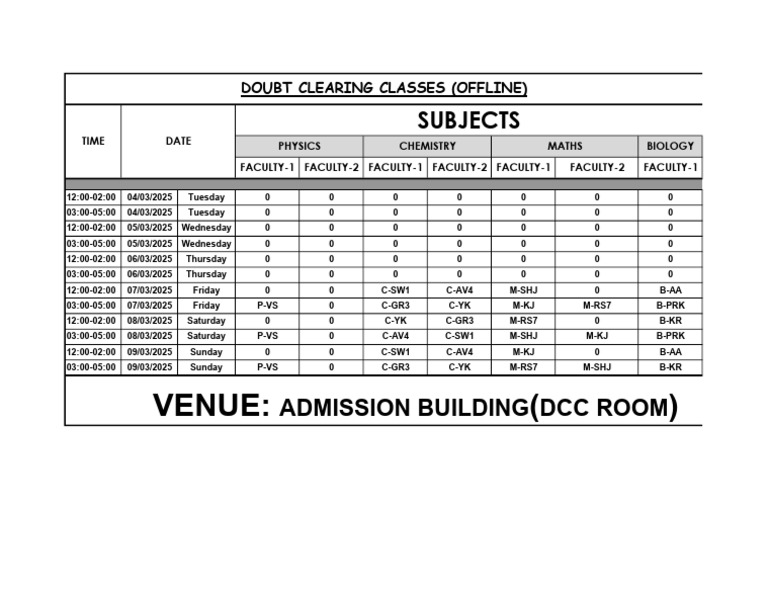 Offline DCC JR& Middle Wing 4 To 9 March 2025 | PDF