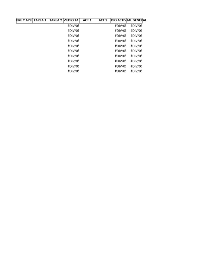 Tabla Calificaciones Automaticas | PDF