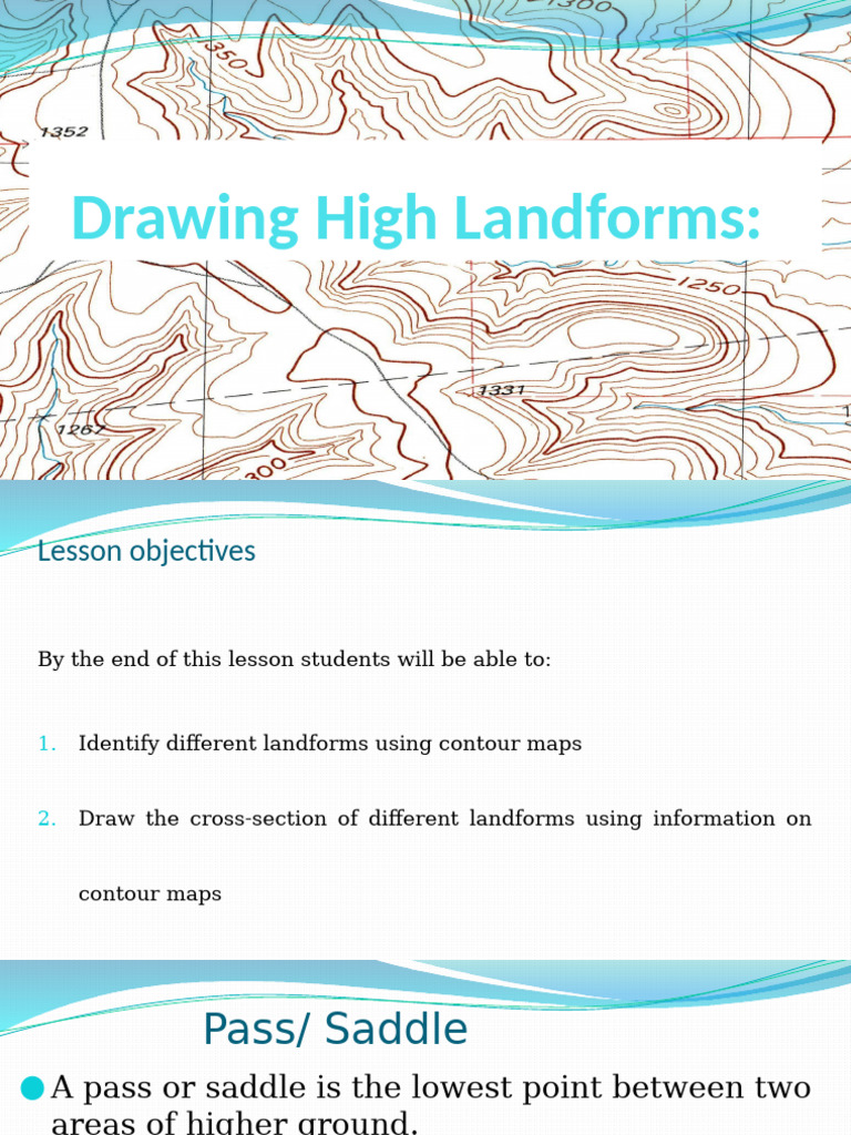 Drawing V-Shaped Valleys and Landforms | PDF | Valley | Contour Line