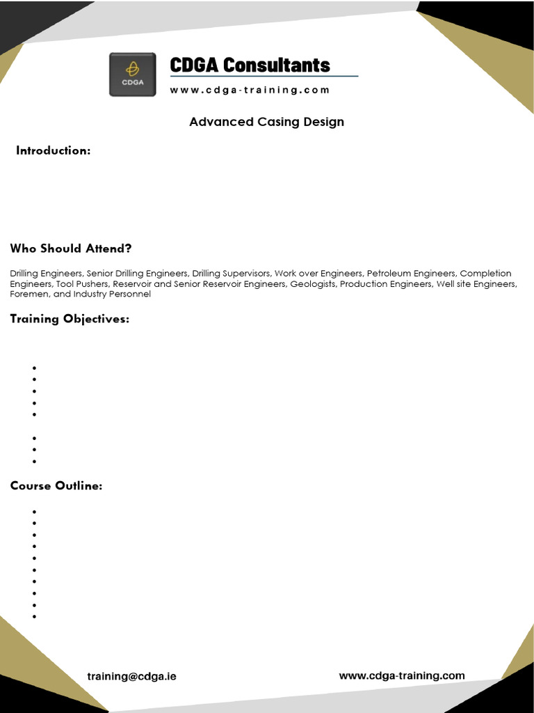 Advanced Casing Design | PDF | Casing (Borehole) | Buckling