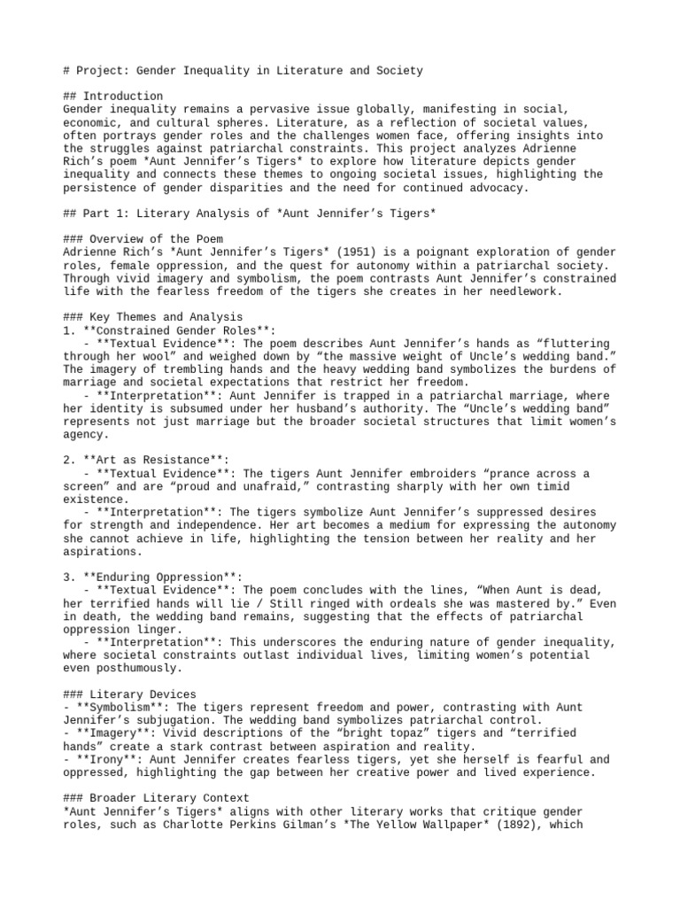 Gender Inequality Project | PDF | Woman | Gender Inequality