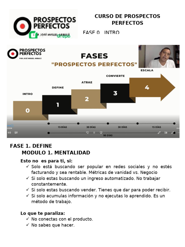 Curso de Prospectos Perfectos Detalles | PDF | Marketing