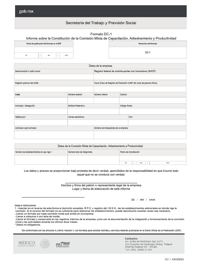 DC1 STPS Formato Word Editable | PDF