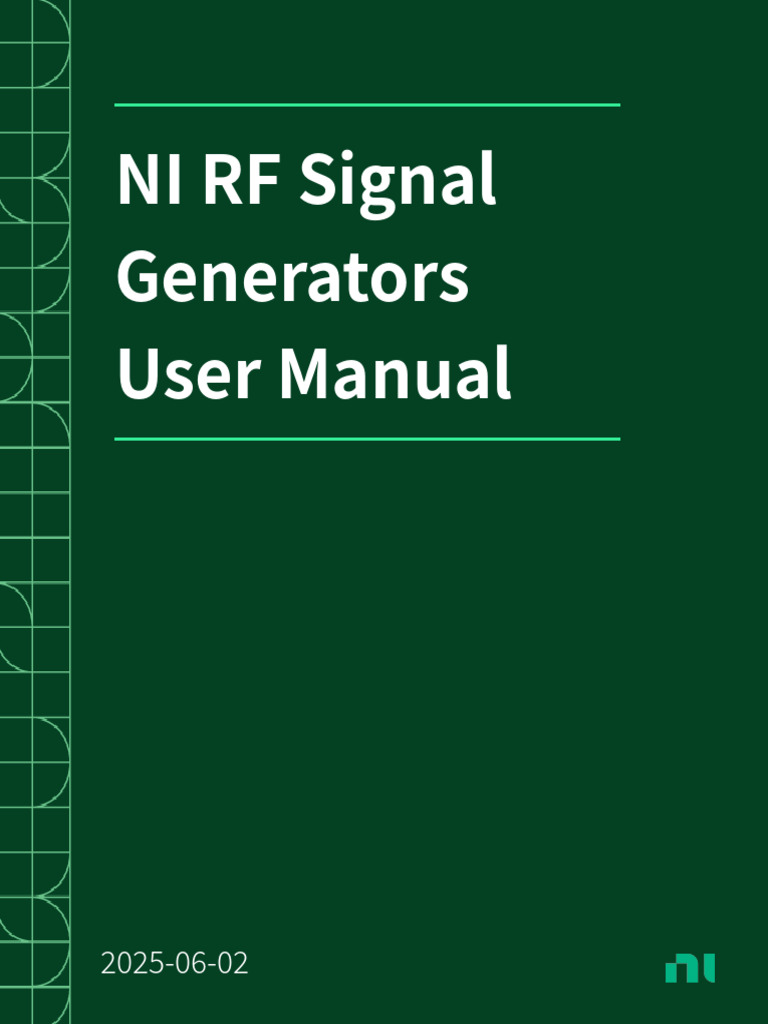 Ni RF Signal Generators User Manual 2025-06!02!18!40!02 | PDF ...