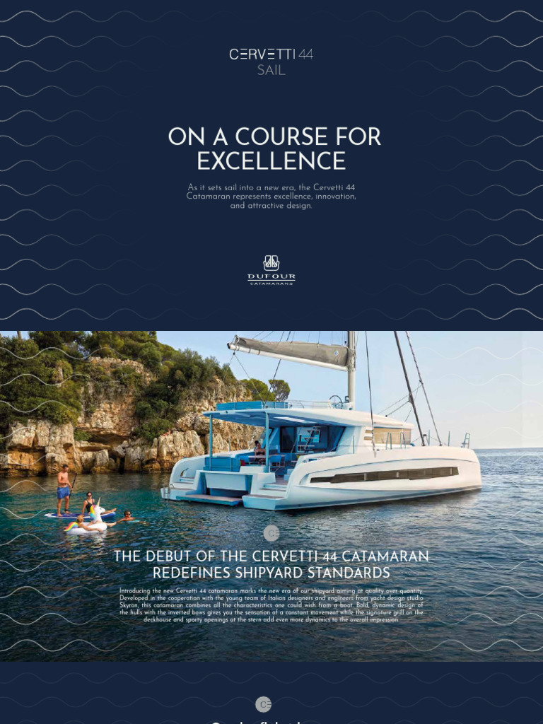 Cervetti 44 Catamaran: Innovation in Design | PDF | Ships | Watercraft