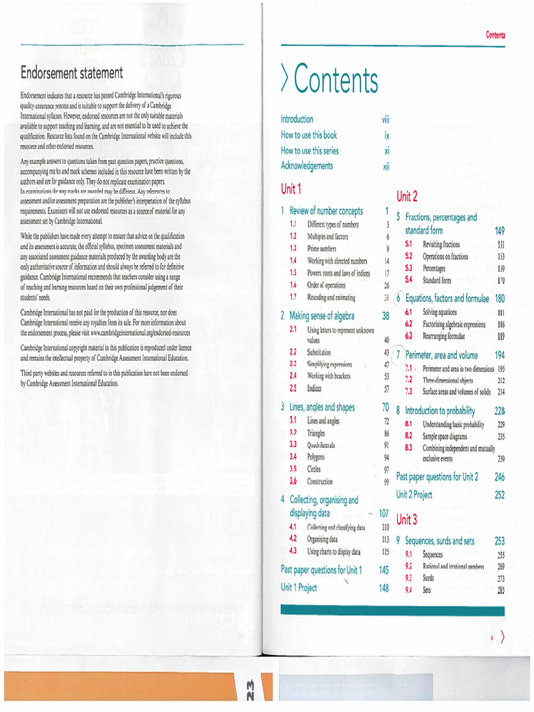 Cambridge IGCSE Math Curriculum Guide | PDF | Trigonometric Functions ...