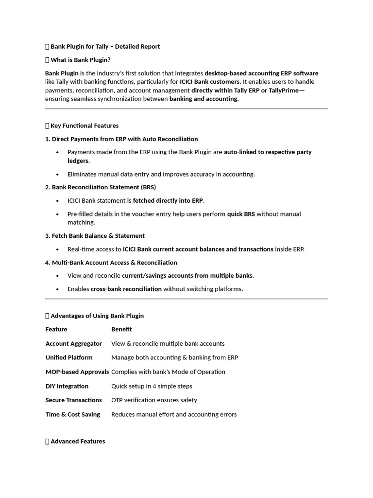 ? Bank Plugin For Tally | PDF | Enterprise Resource Planning | Banks
