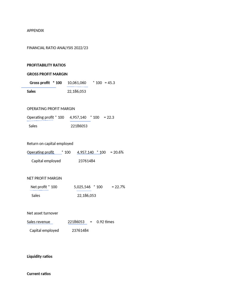 APPENDIX | PDF | Revenue | Equity (Finance)
