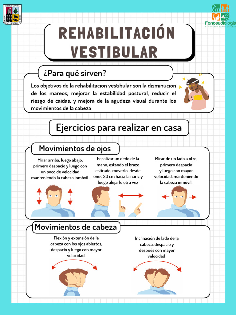 Ejercicios para Rehabilitación Vestibular | PDF
