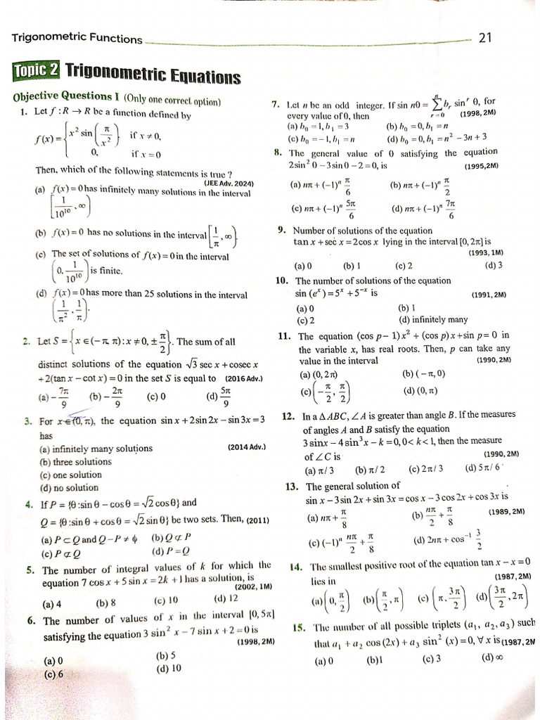 Trigonometry Equation | PDF