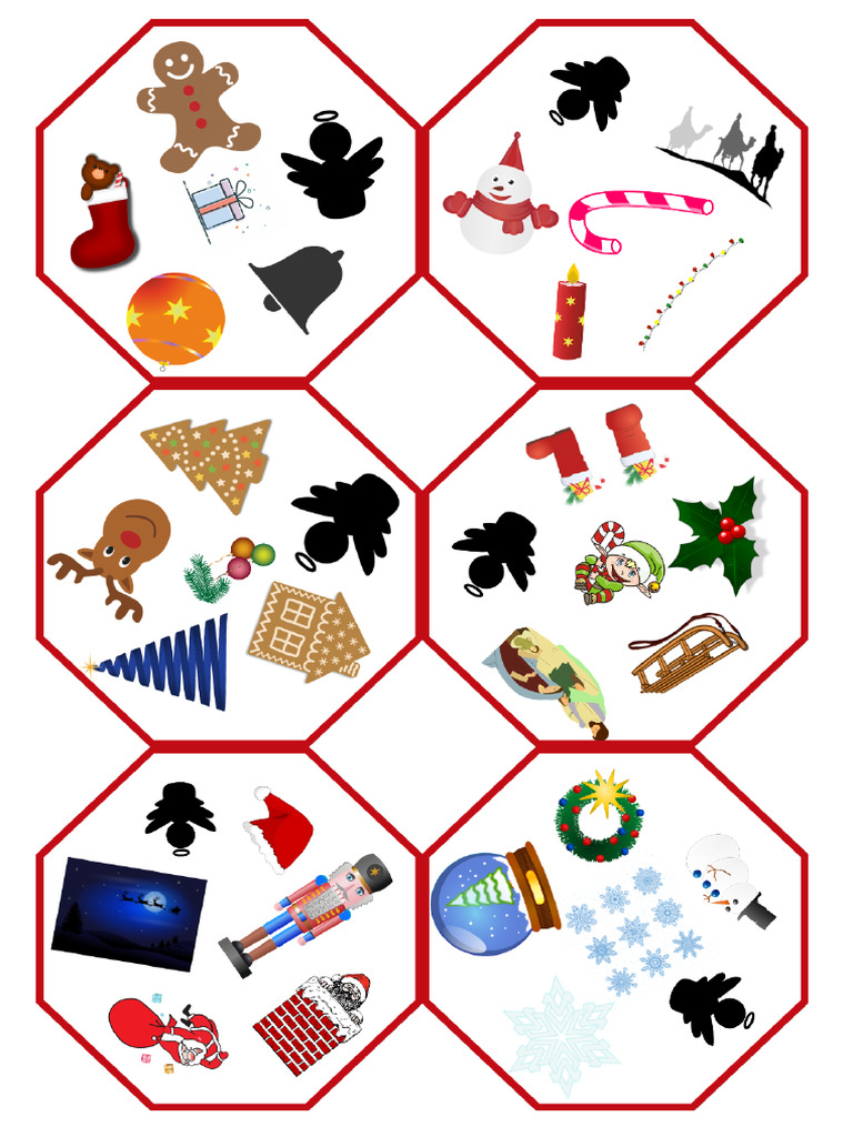 Christmas Dobble - Czerwone | PDF