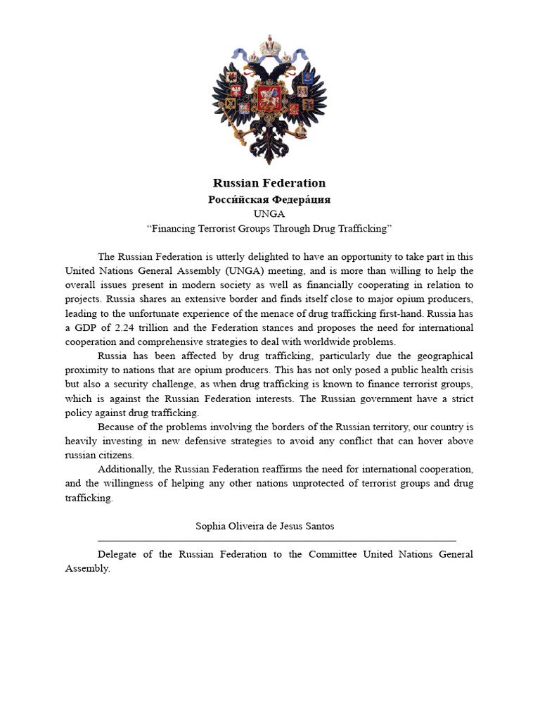 UNGA Russian Federation Sophia Santos | PDF