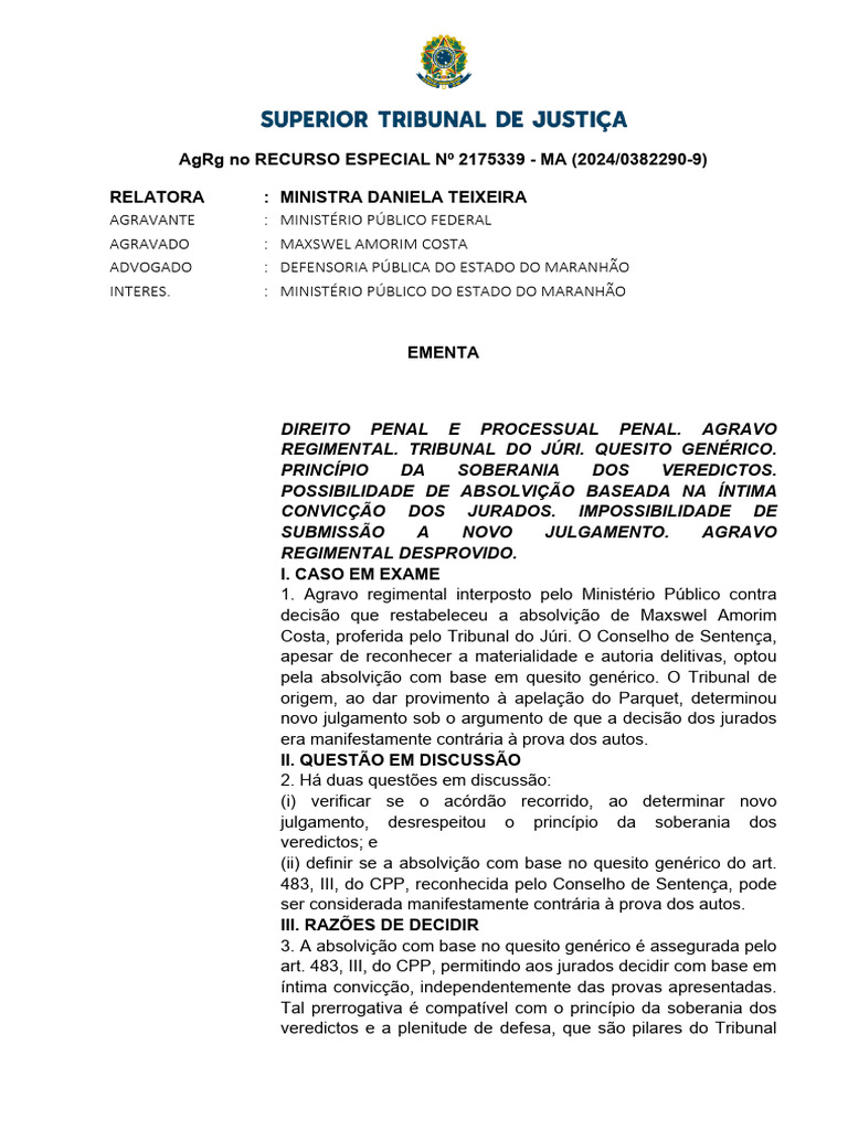 6 AGRESP-2175339-2025-02-24 (1) | PDF | Sentença (jurídico) | Separação ...