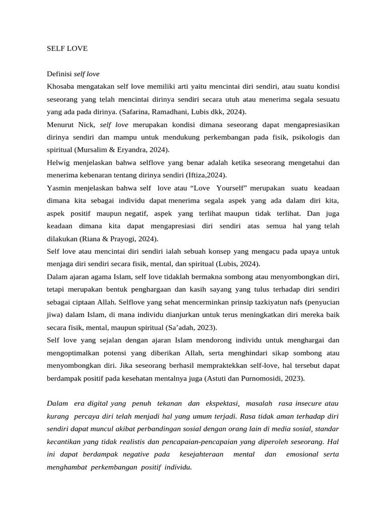 Self Love | PDF