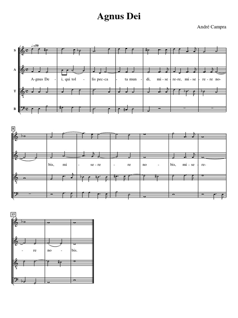 Campra Agnus Dei | PDF