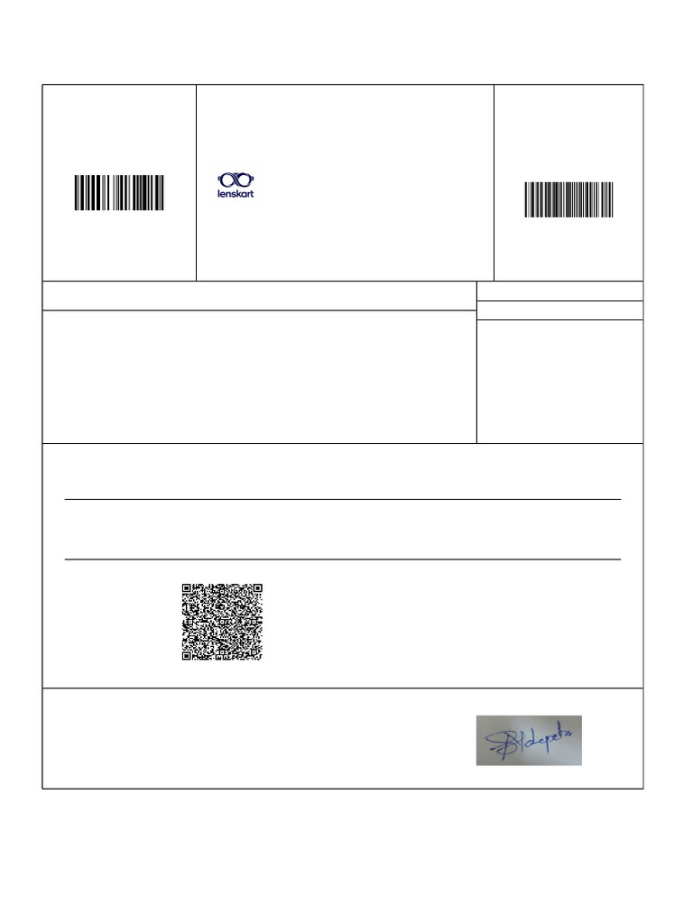 Lenskart Tax Invoice for Order #1287751547 | PDF | Invoice | Public ...