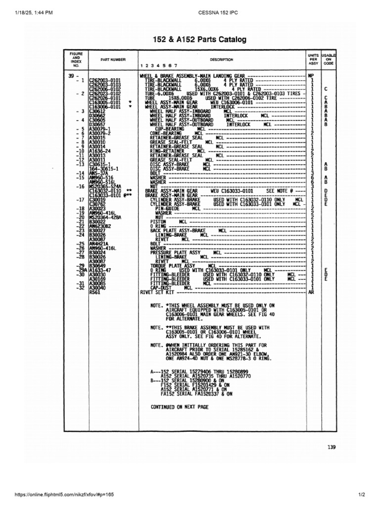 Cessna 152 Ipc 4 | PDF
