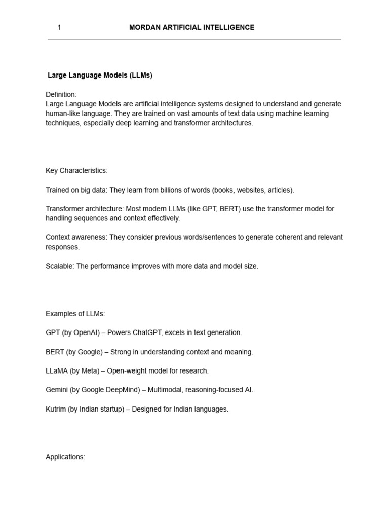 Large Language Models (LLMS) | PDF | Artificial Intelligence | Intelligence (AI) & Semantics