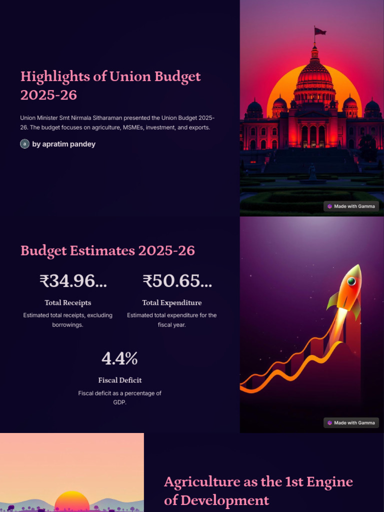 Highlights of Union Budget 2025 26 | PDF | Government Budget Balance ...