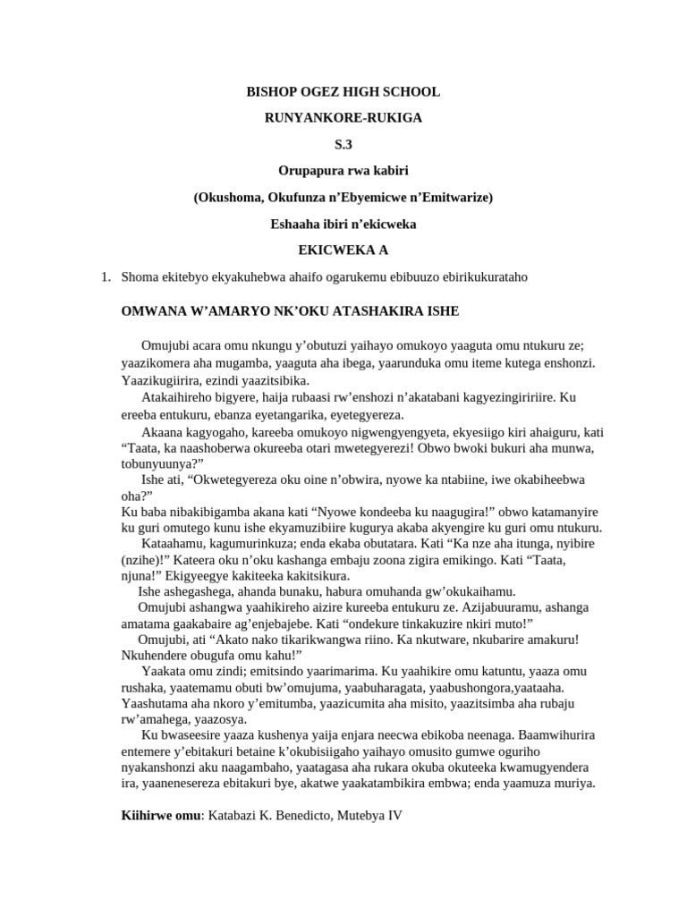 S3 RR Paper Two | PDF