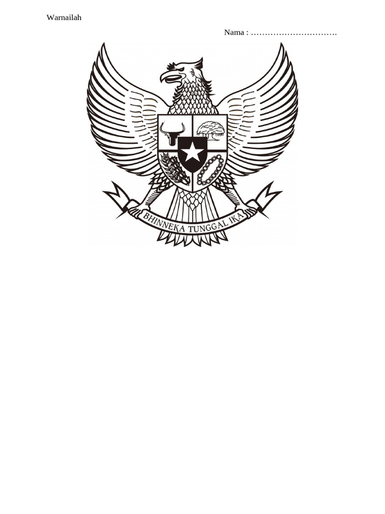 Gambar Mewarnai Garuda Pancasila | PDF