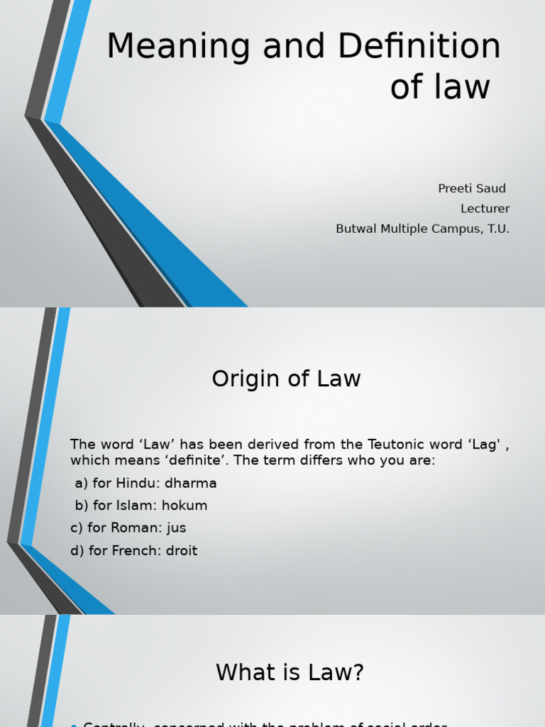 Understanding the Concept of Law | PDF | Jurisprudence | Justice