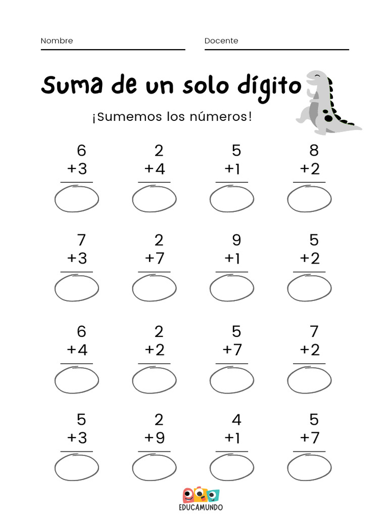 SUMAS 1 Digito | PDF