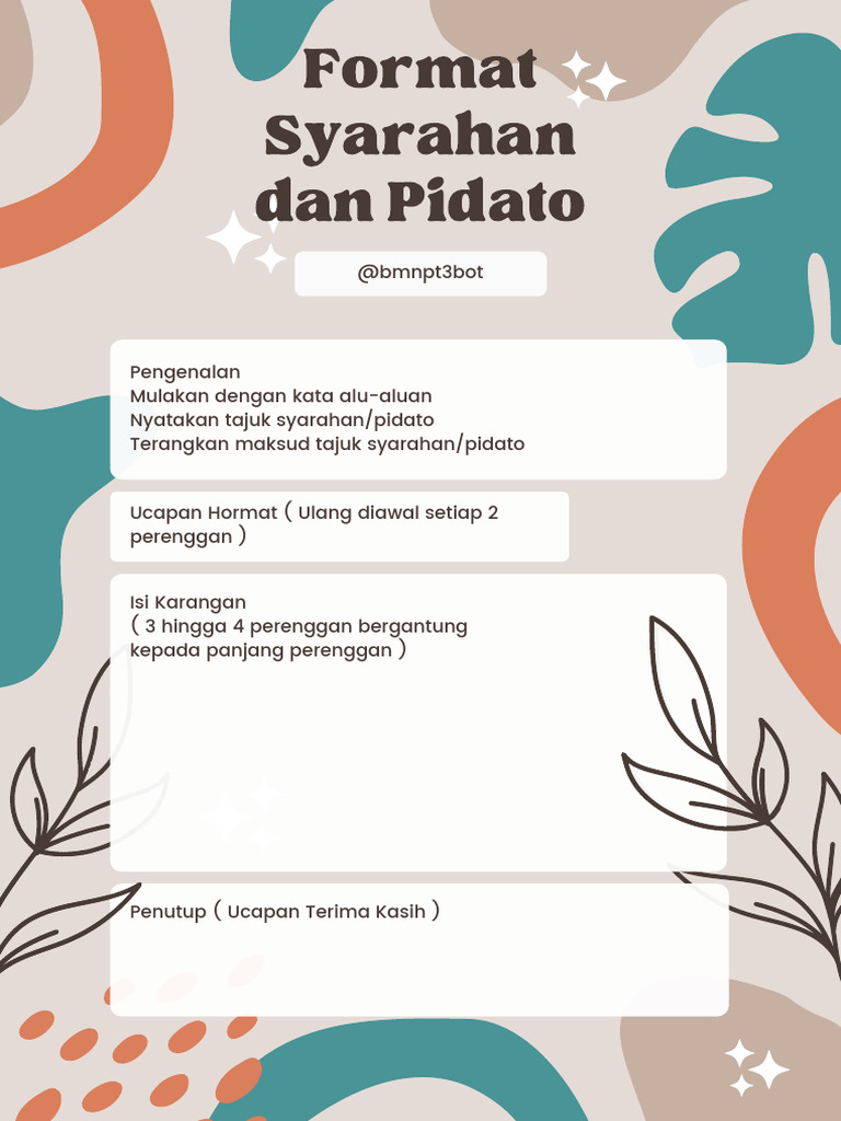 Panduan Karangan Format Syarahan Dan Pidato @Bmnpt3bot | PDF