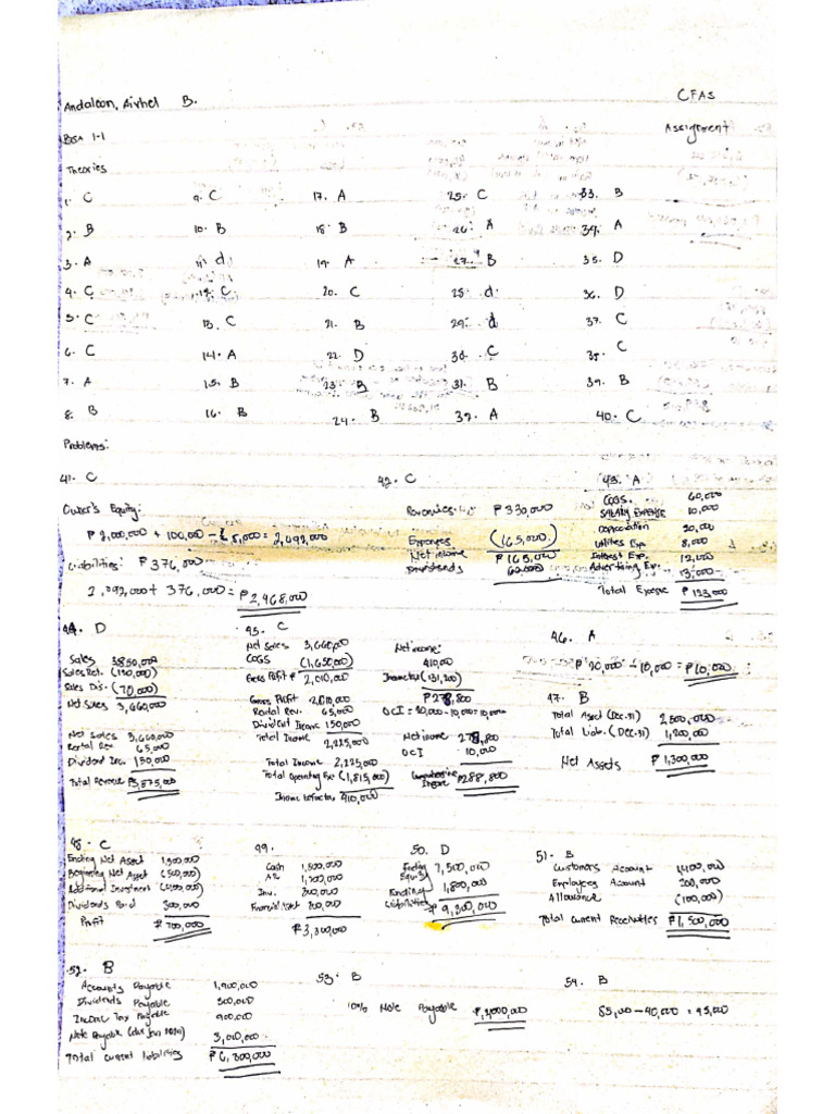 Cfas Assignment | PDF