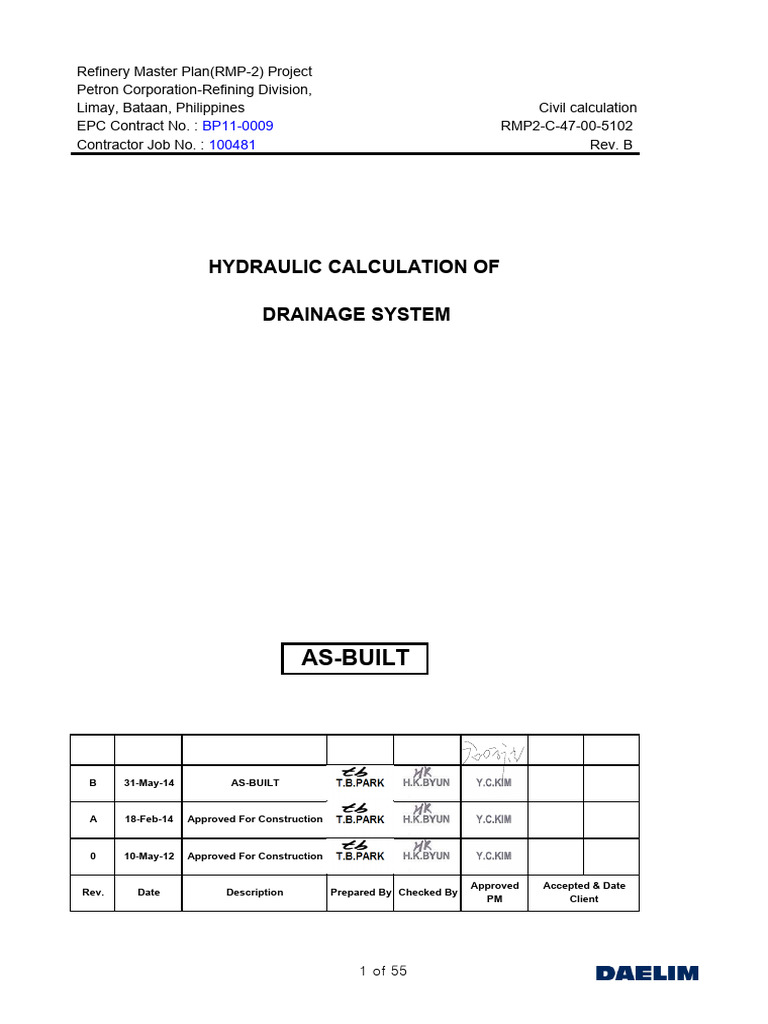 RMP2-C-47-00-5102 - RevB - Hydraulic Calculation of Drainage System ...