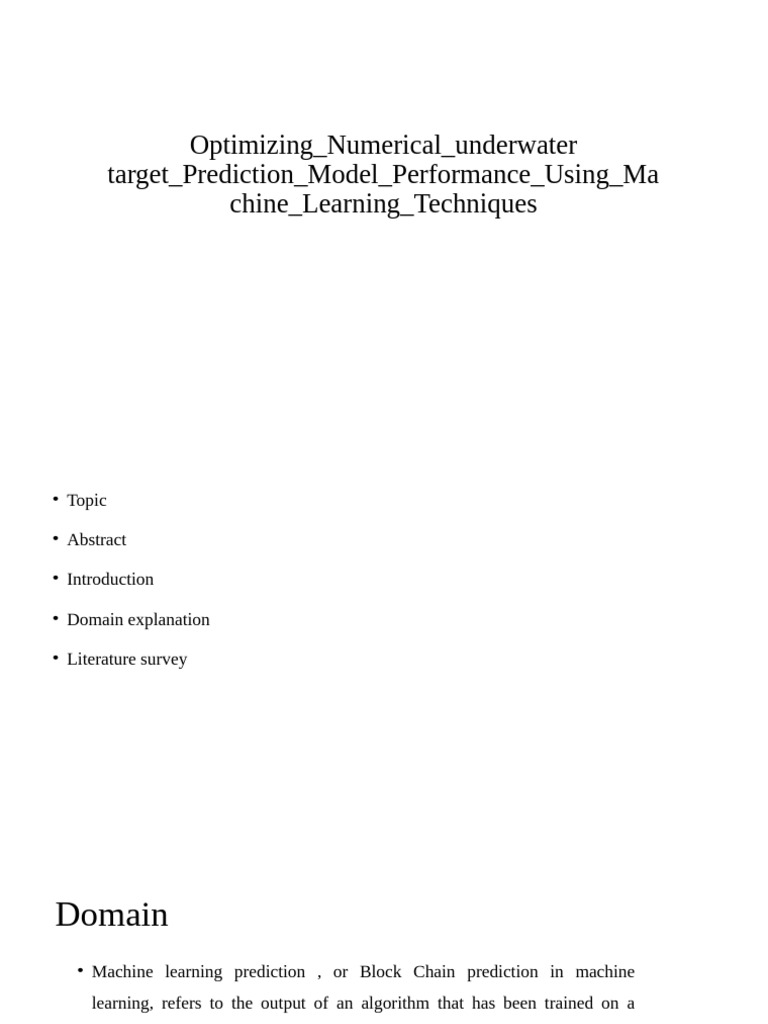 Optimizing Numerical Underwater Prediction First Review-2 | PDF | Machine Learning | Data