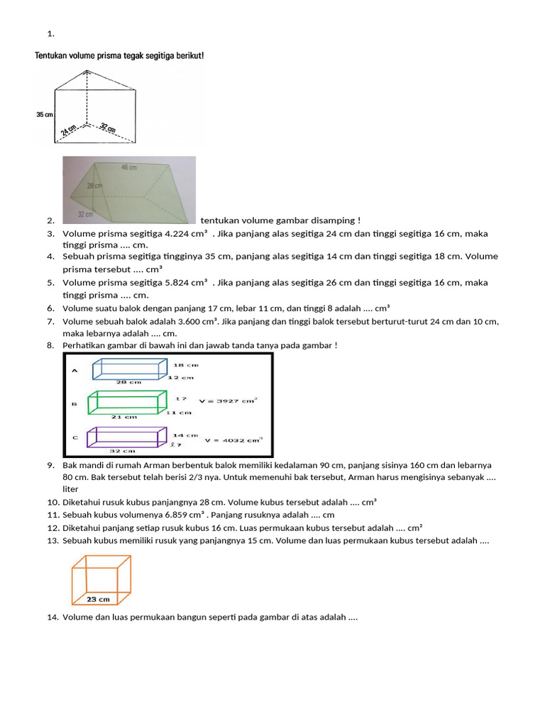 Volume Prisma Tegak Segitiga | PDF