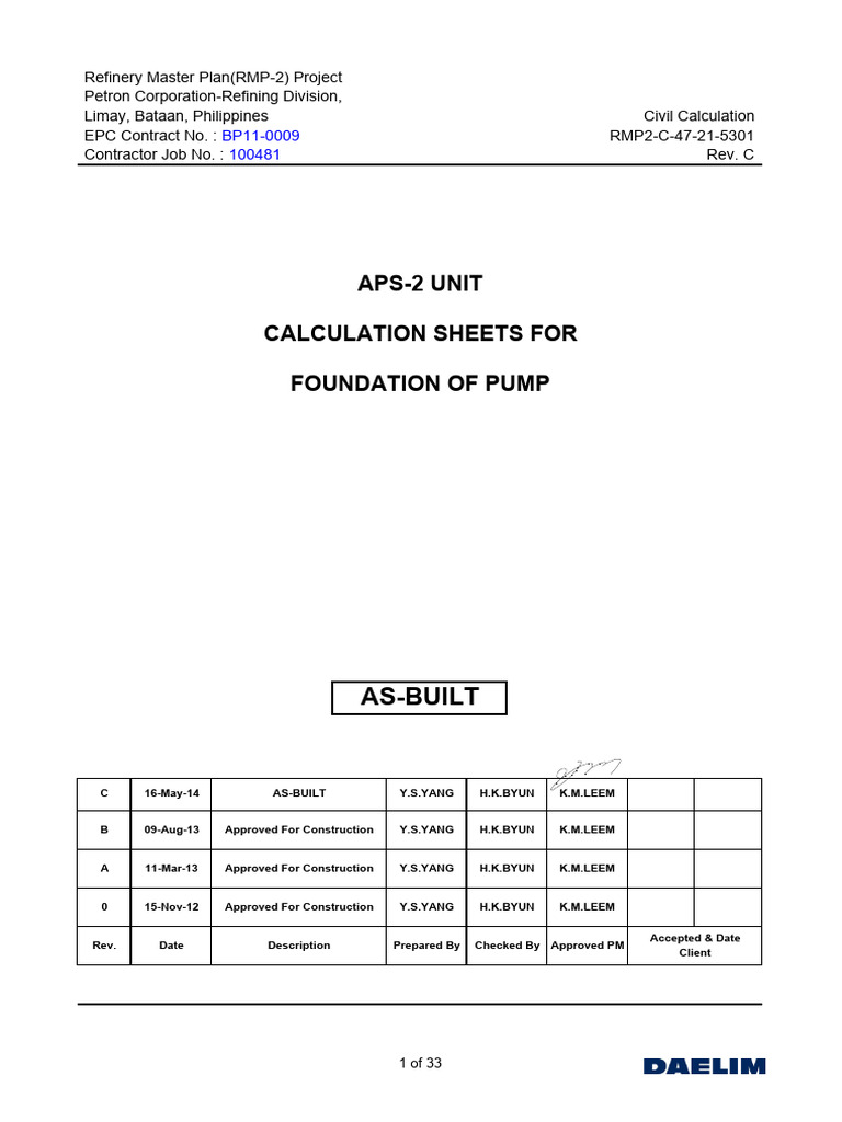 RMP2-C-47-21-5301 - RevC - APS-2 Unit Calculation Sheets For Foundation ...
