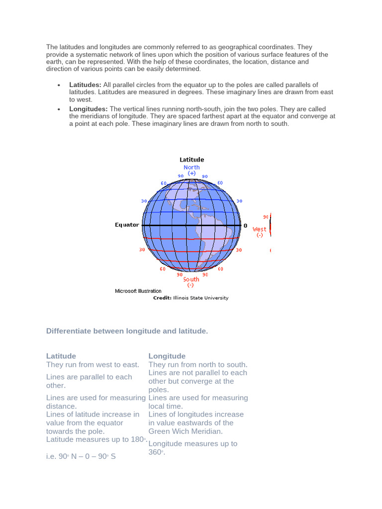 Latitude and Longitude | PDF