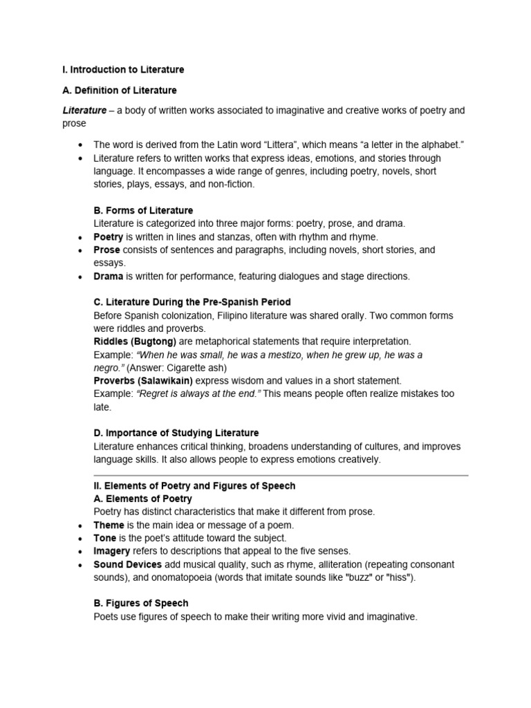 Finals Reviewer English 1 | PDF | Metre (Poetry) | Poetry