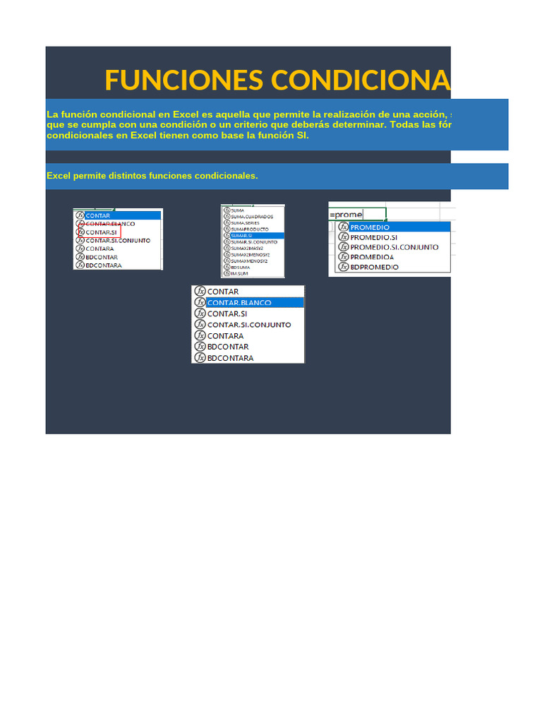 Funciones Condicionales Excel, Ariana Canasas | PDF