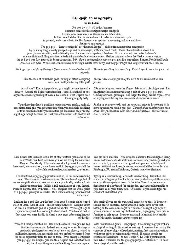 Geji-Geji Ecography Draft One | PDF | Nature