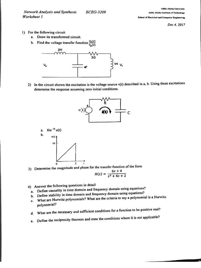 Network Worksheet 1 | PDF